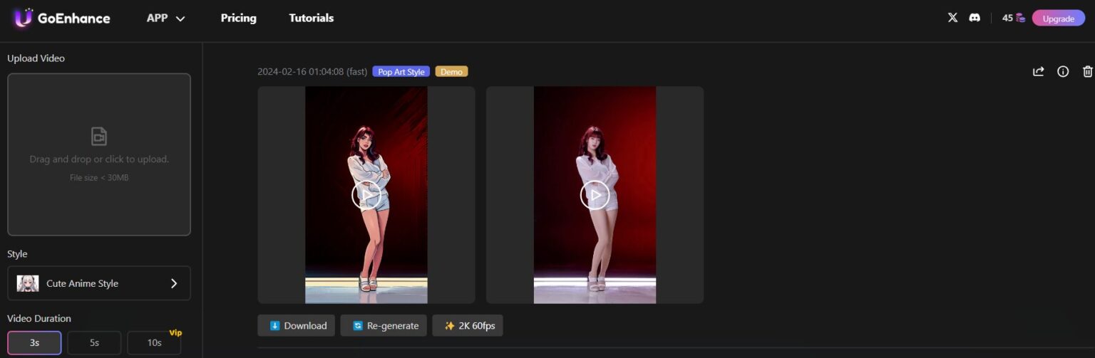 動画をアニメ調に変換！無料で使えるGoEnhance AI 紹介！