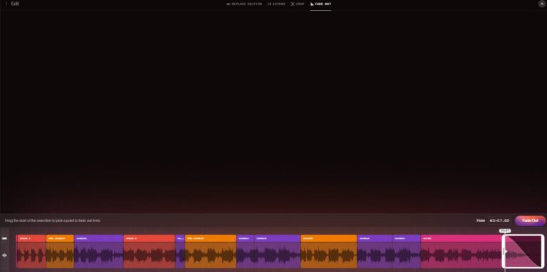 SunoAI Edit UIにアップデートまとめ！新たにフェードアウト機能も実装！